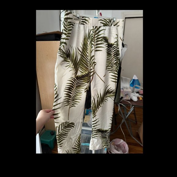 H&M | Pants & Jumpsuits | Hm Palm Tree Summer Pants | Poshmark